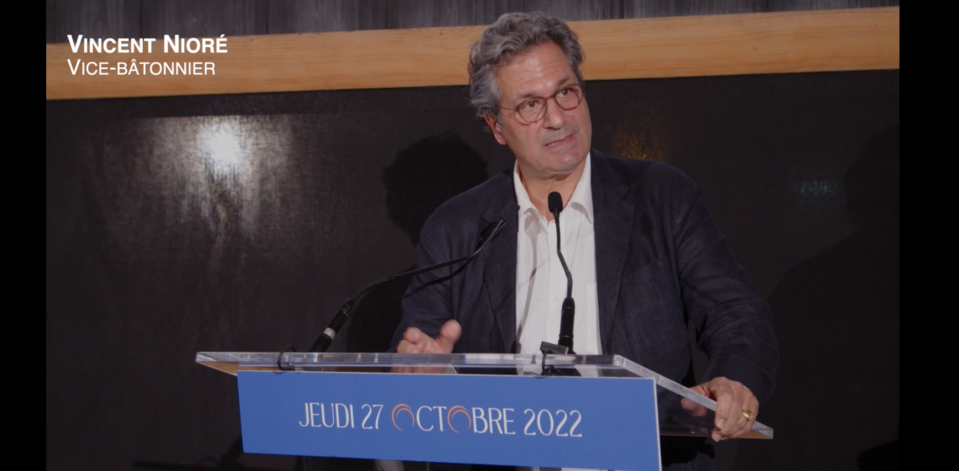 Discours du Vice-Bâtonnier Vincent Nioré - Soirée Anniversaire COM'SG ...